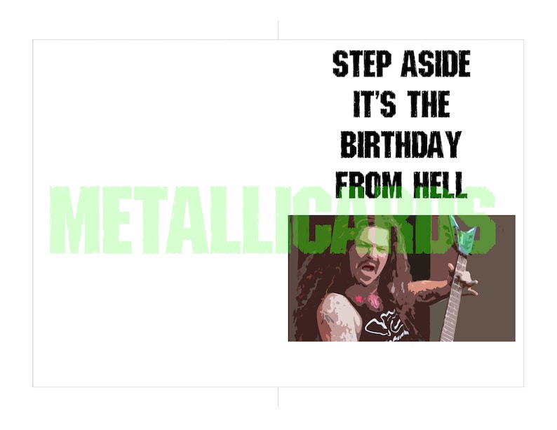 Heavy Metal Birthday Card - Pantera, Dimebag Darrell - Etsy