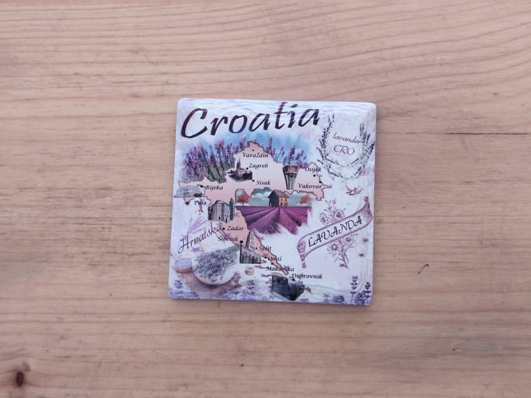 Croatia Fridge Magnet Lavander Croatia Travel Souvenir Gift Collection ...