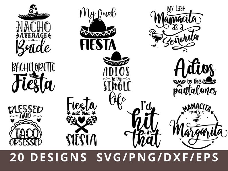 Fiesta Bachelorette Svg, Funny Bachelorette Party, Nacho Average Bride ...