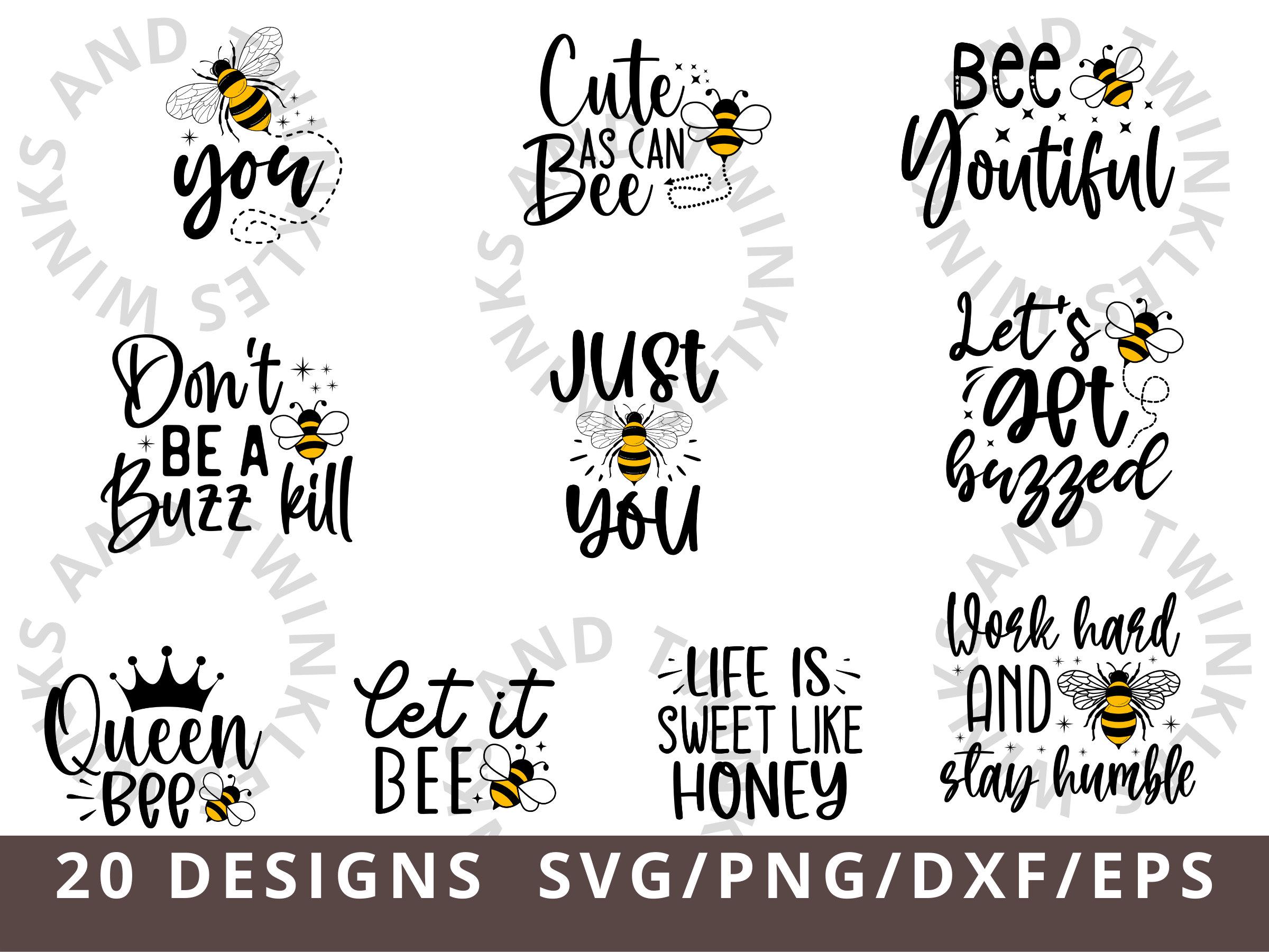 Bee Svg Bundle, Honey Bee Svg, Bee Sayings Svg Png Dxf, Honeycomb Svg ...
