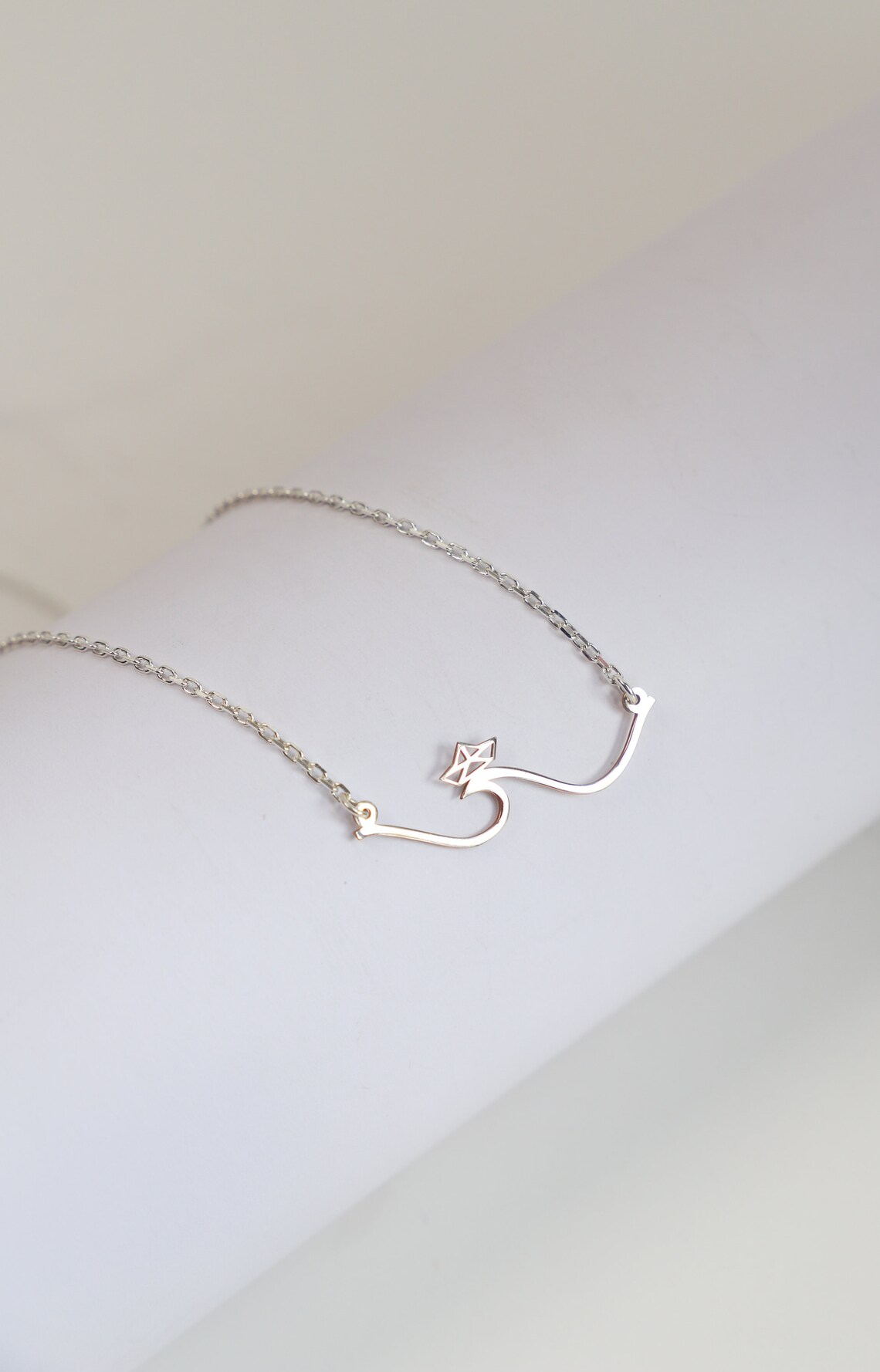 Paper Boat and Wave Necklace, Sterling Silver Ocean Necklace, Dainty ...