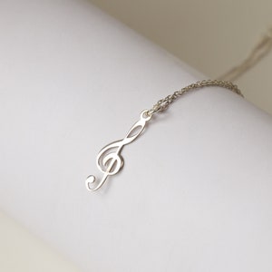 Musical Note Necklace, Treble Clef Necklace, Musical Charm Pendant ...