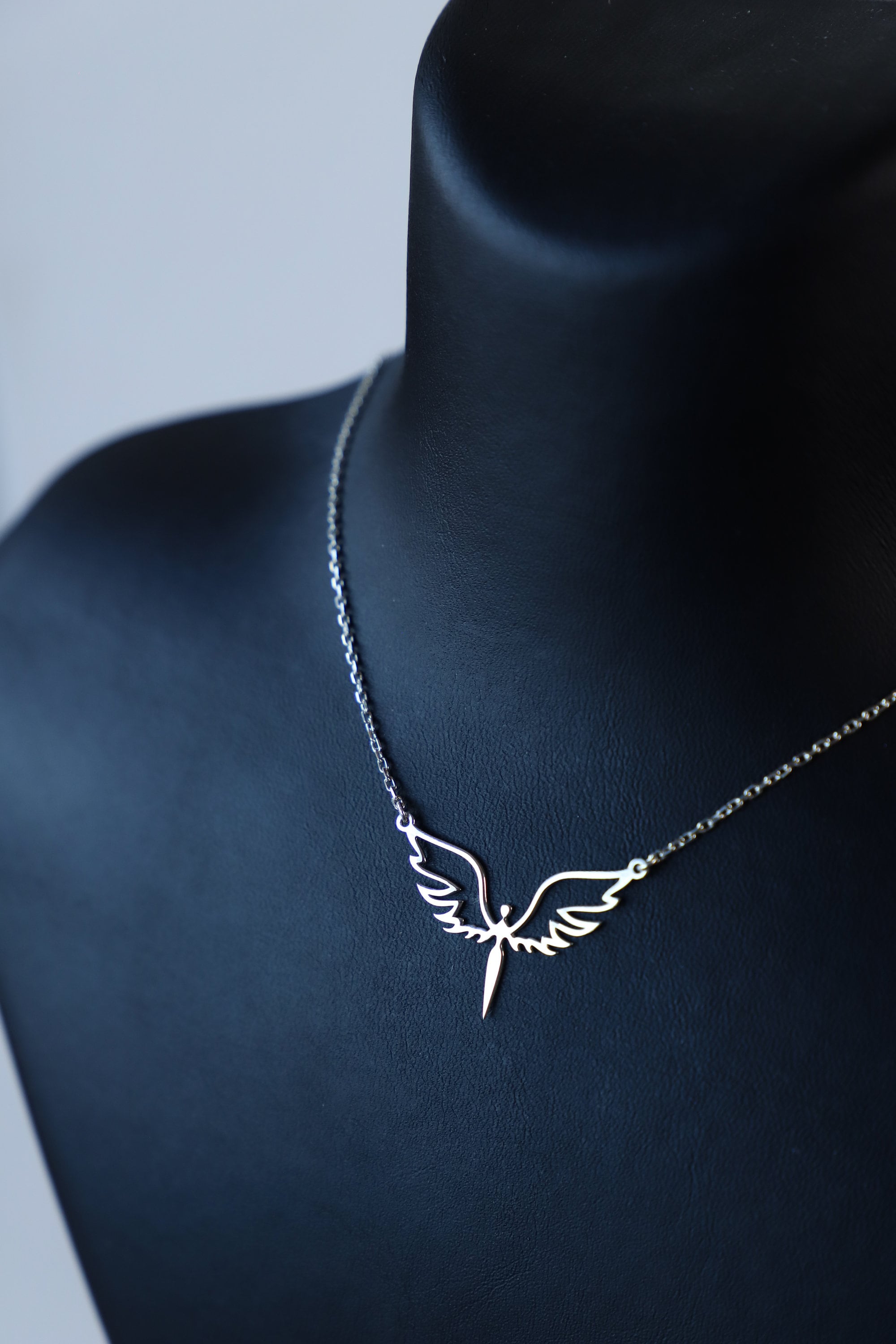 Sterling Silver Angel Necklace, Guardian Angel Pendant, Angel Silver ...