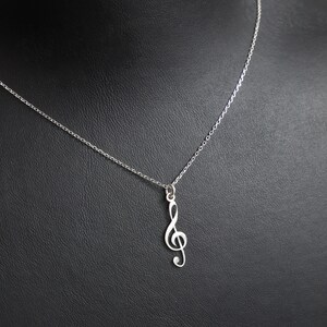 Musical Note Necklace, Treble Clef Necklace, Musical Charm Pendant ...