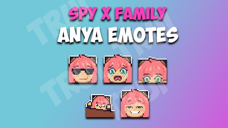 Anya Forger From Spy X Family Twitch Emotes - Etsy