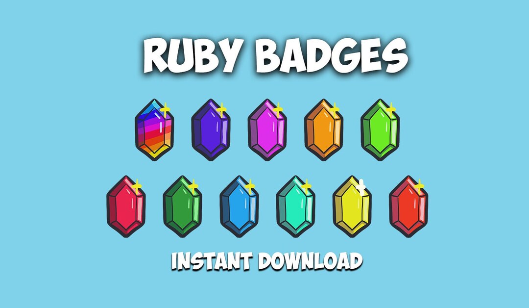 Ruby Twitch Badges - Etsy