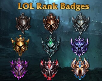 League of Legends Ranked Badges Twitch Sub/bit Badges/emotes - Etsy