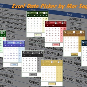 The Ultimate Excel Date Picker - Etsy