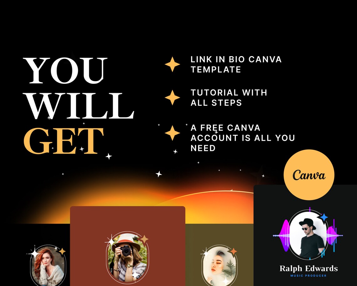 Link in Bio Instagram Template | Animated Shiny Instagram Landing Page | Canva Website | Tik Tok ...