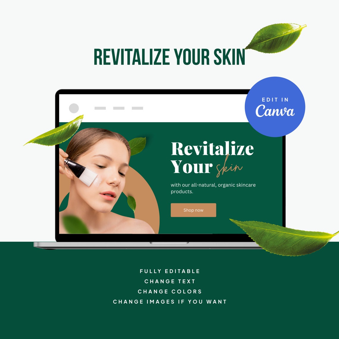 4 Self Care Website Banners - DIY Website Banners - Skin Care Website ...