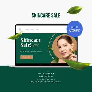 4 Self Care Website Banners - DIY Website Banners - Skin Care Website ...