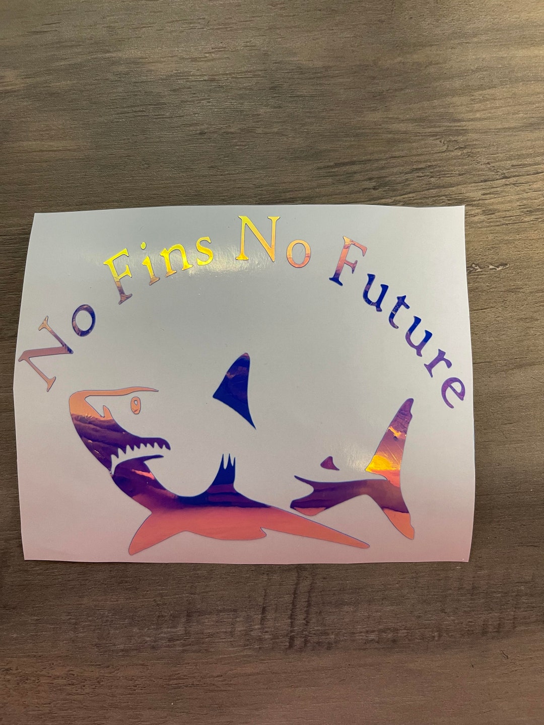 No Fins No Future - Decal - Etsy