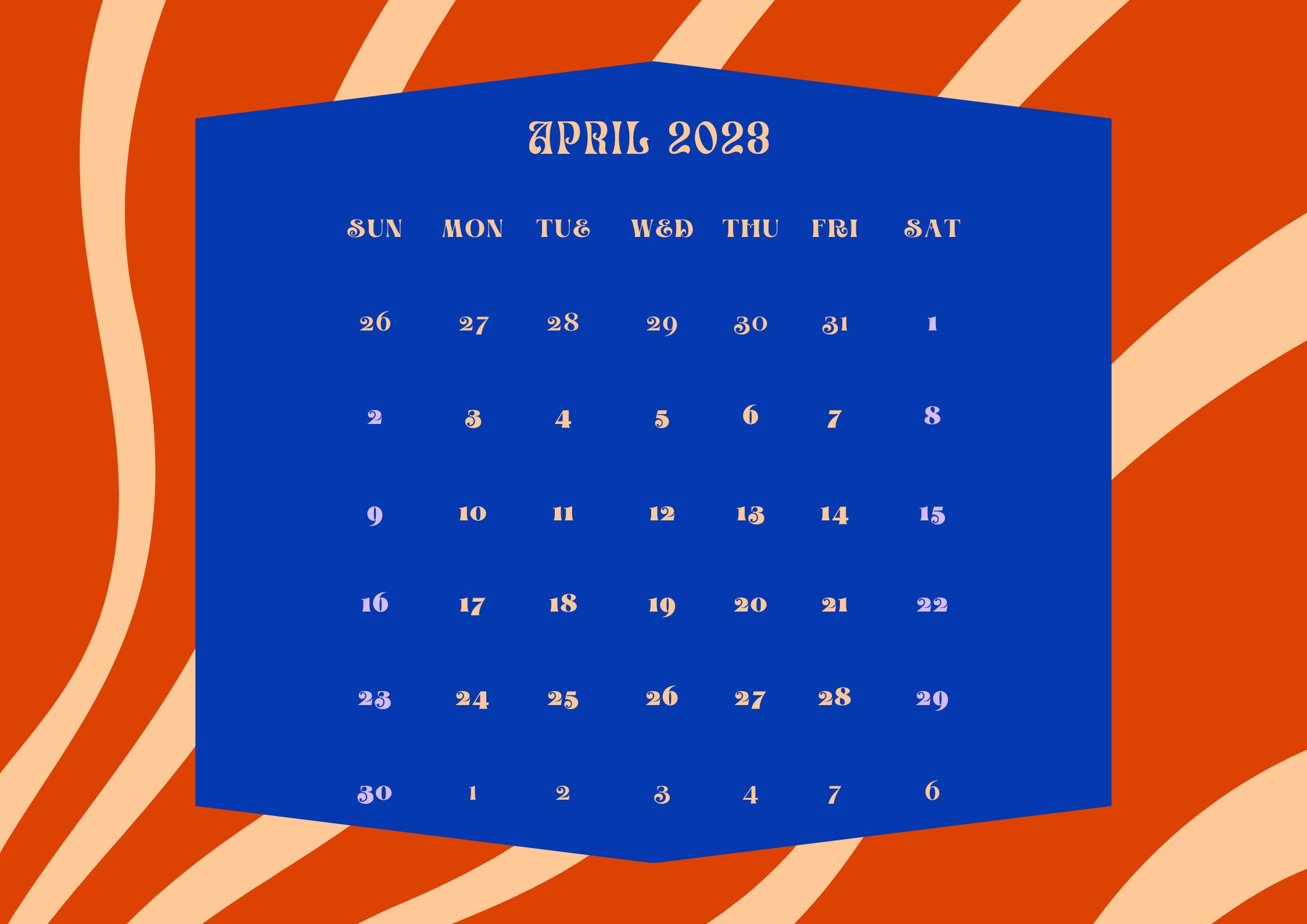 2023 Monthly Calendar Canva Template Mid-century Modern - Etsy