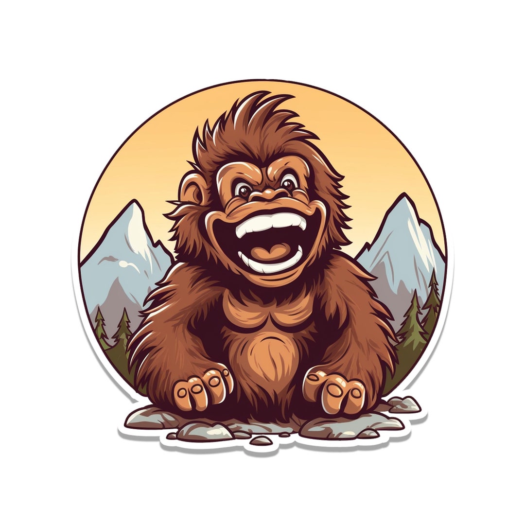Smiling Baby Sasquatch Vinyl Sticker - Etsy