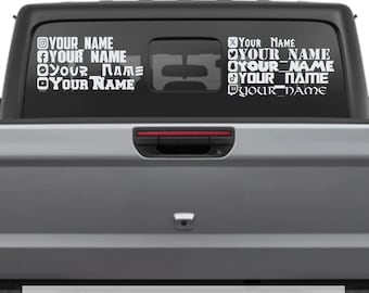 Custom Social Media Username Decals, Personalized Username, Social ...