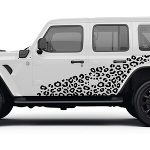 Leopard Print Side Body Vinyl Decal Graphic Kit for Jeep Wranglers 2018 ...