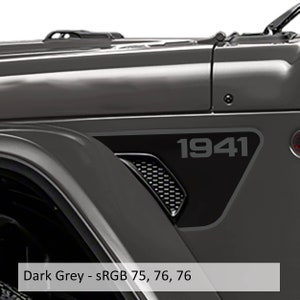 1941 2-layer Blackout Vent Vinyl Decal - Fits Jeep Wrangler Jl/jeep ...