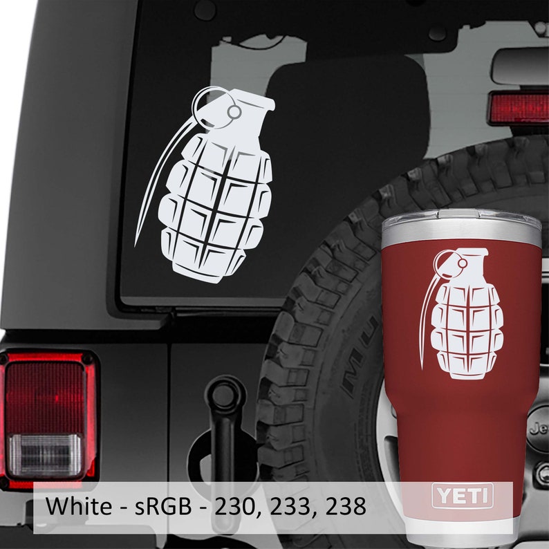 American Flag Hand Grenade Vinyl Decal, Patriotic Military Sticker - Etsy