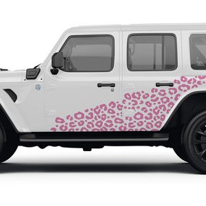 Leopard Print Side Body Vinyl Decal Graphic Kit for Jeep Wranglers 2018 ...