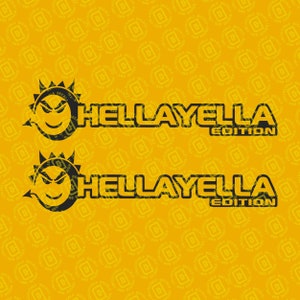 Hella Yella Edition Vinyl Fender Decal Set Bold Custom Graphics for ...