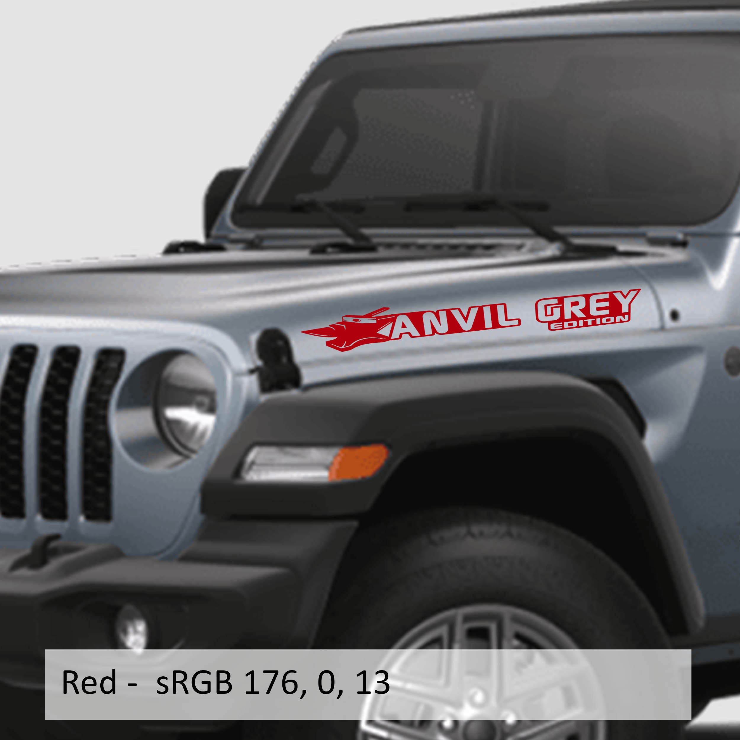 Anvil Grey Edition Vinyl Transfer Hood Decals, Custom Off-road Graphics ...