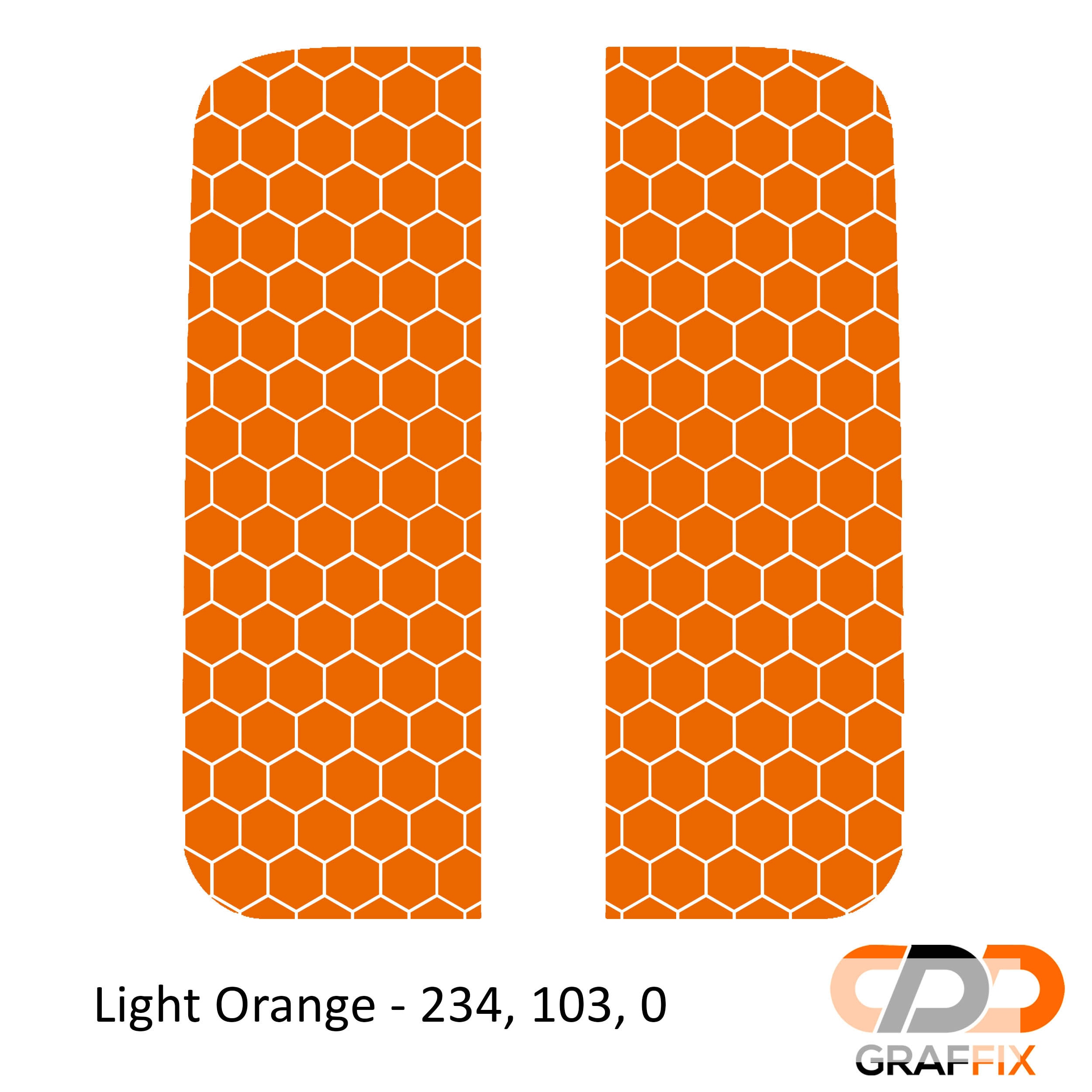 Honeycomb Hex Mesh Pattern Side Window Vinyl Decal Set - Fits 2018 ...
