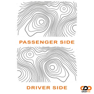Topographic Map Hardtop Window Decal Set - Fits Jeep 4-door JKU ...