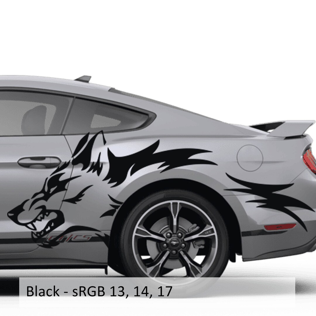 Coyote Wolf Side Graphic for Ford Mustang - Etsy