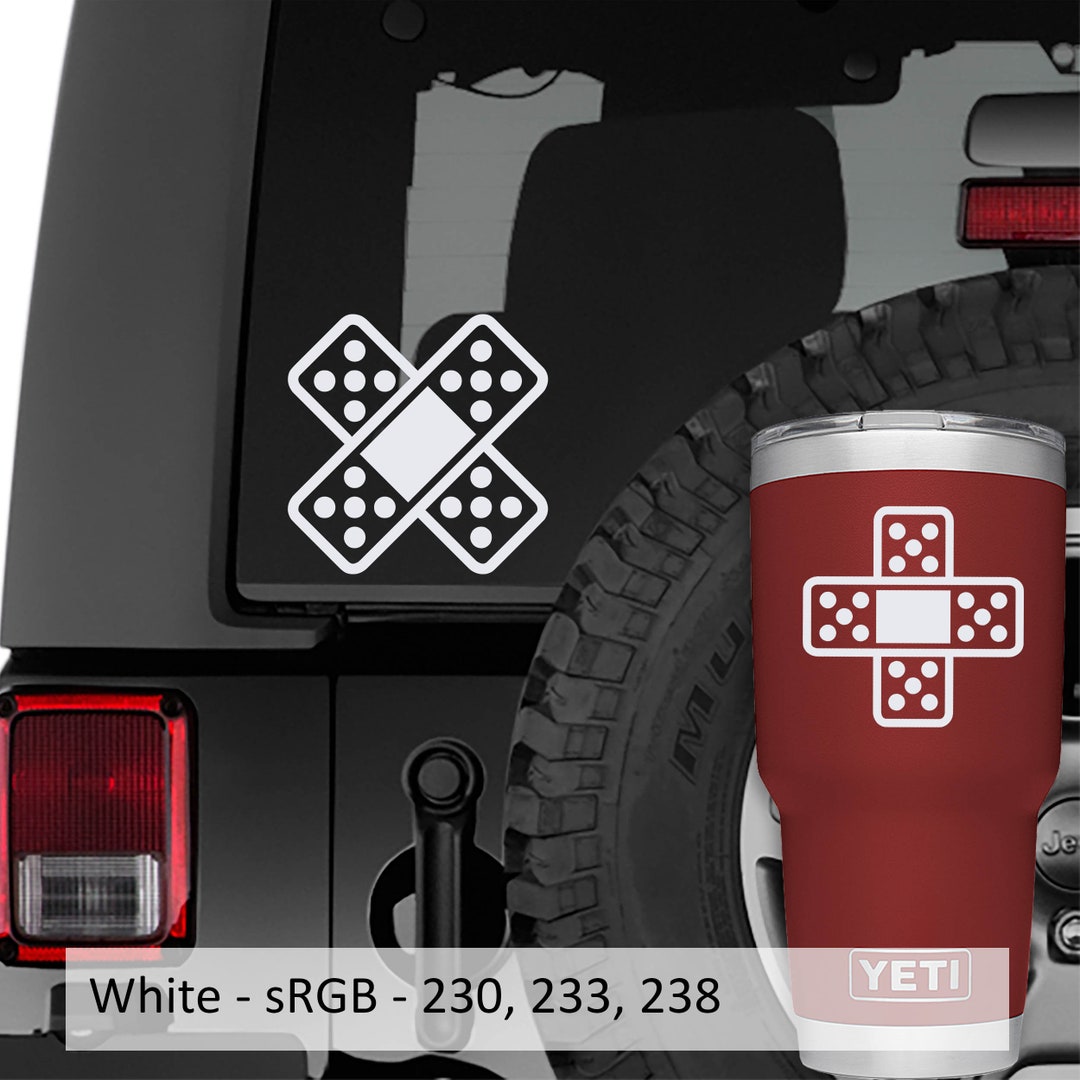 Band Aid Car Wound Vinyl Decal | Funny Scratch Cover Sticker for Car ...