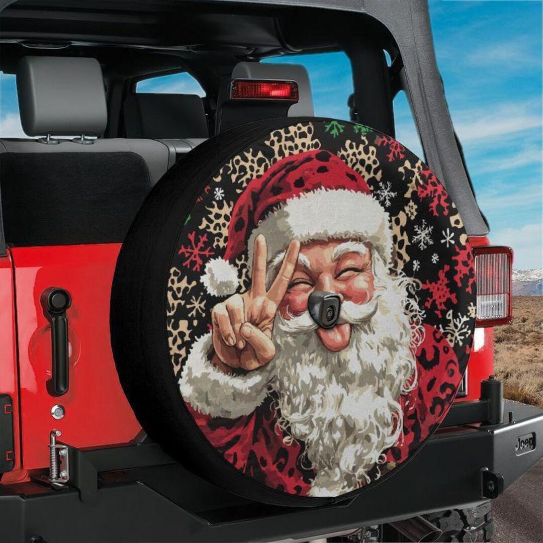 Spare Tire Goofy Santa Clause Cover With Backup Camera Hole Option for ...