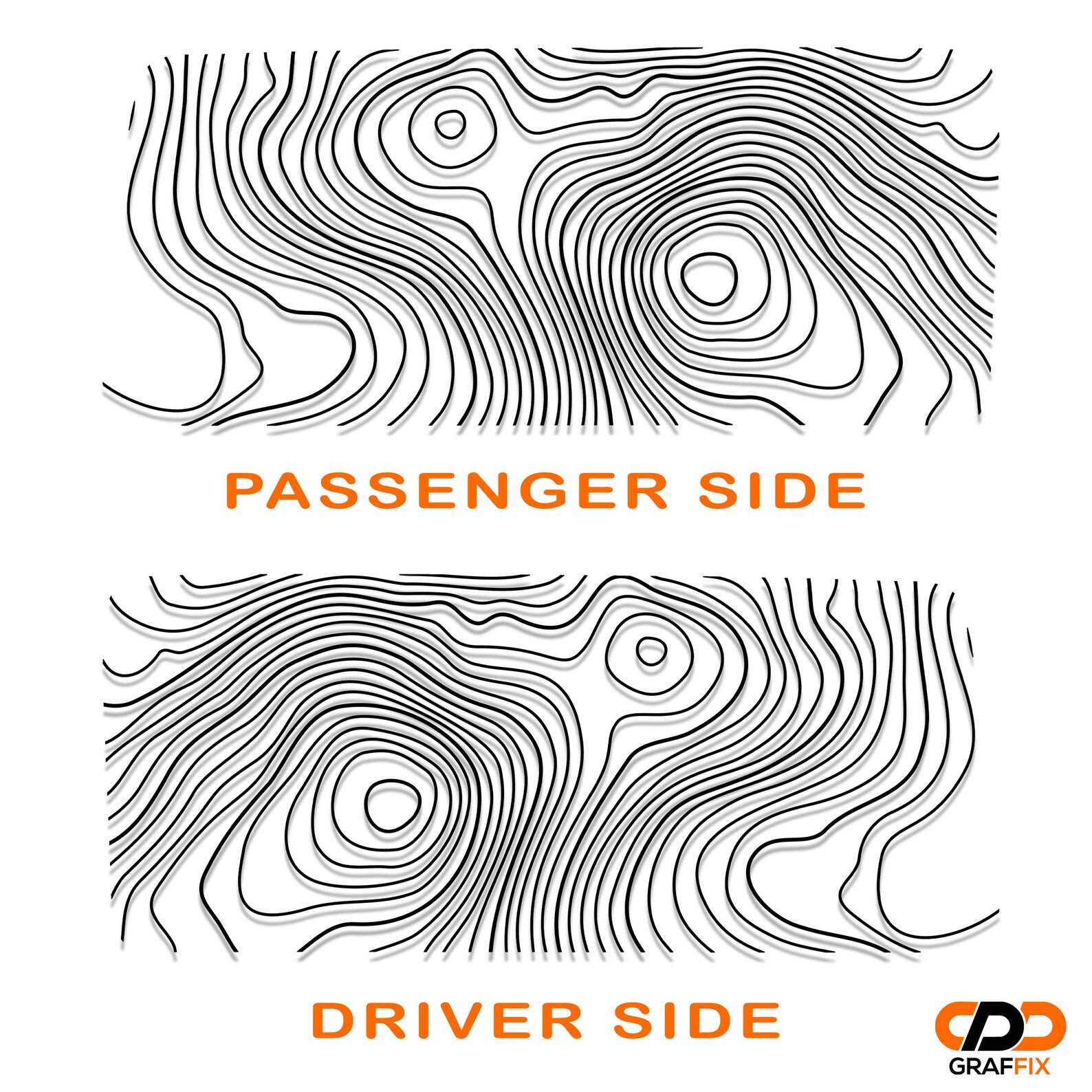 Topographic Map Hardtop Window Decal Set - Fits Jeep 2-door JK Wrangler ...