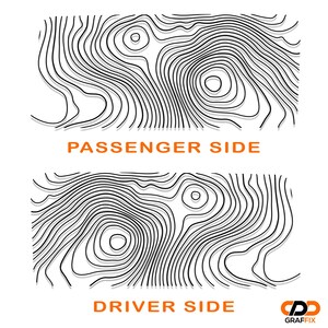 Topographic Map Hardtop Window Decal Set - Fits Jeep 2-door JK Wrangler ...