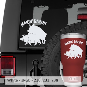 Pig Decal: Humorous Bacon Design - Durable Vinyl Sticker - Etsy