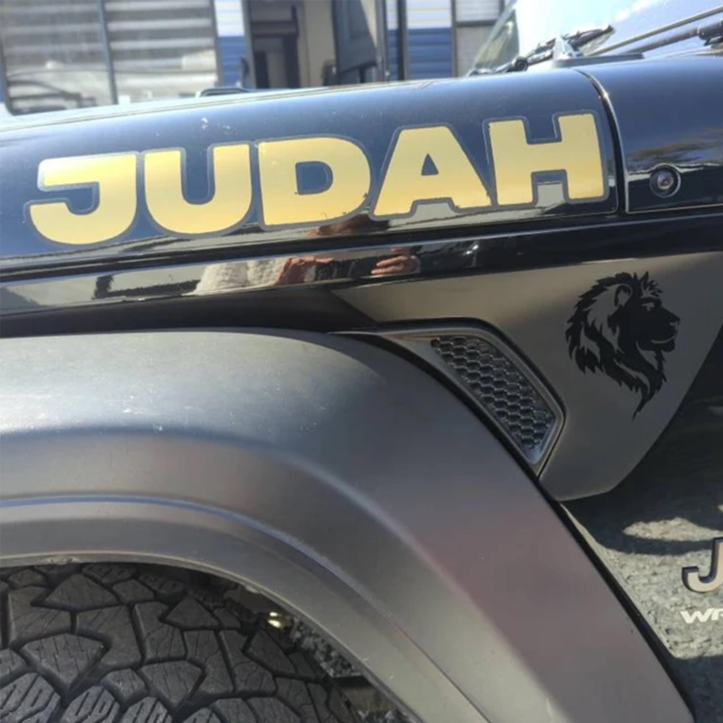 Custom Text Hood 2-color Vinyl Decals - Fits Jeep Wrangler or Gladiator ...