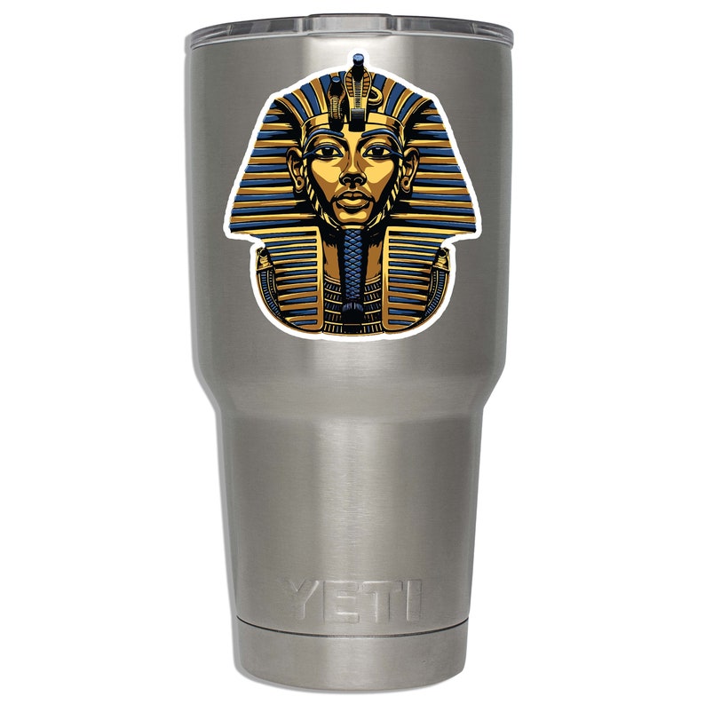 Pharaoh King Tut Golden Mask Vinyl Sticker Ancient Egyptian Decal for ...