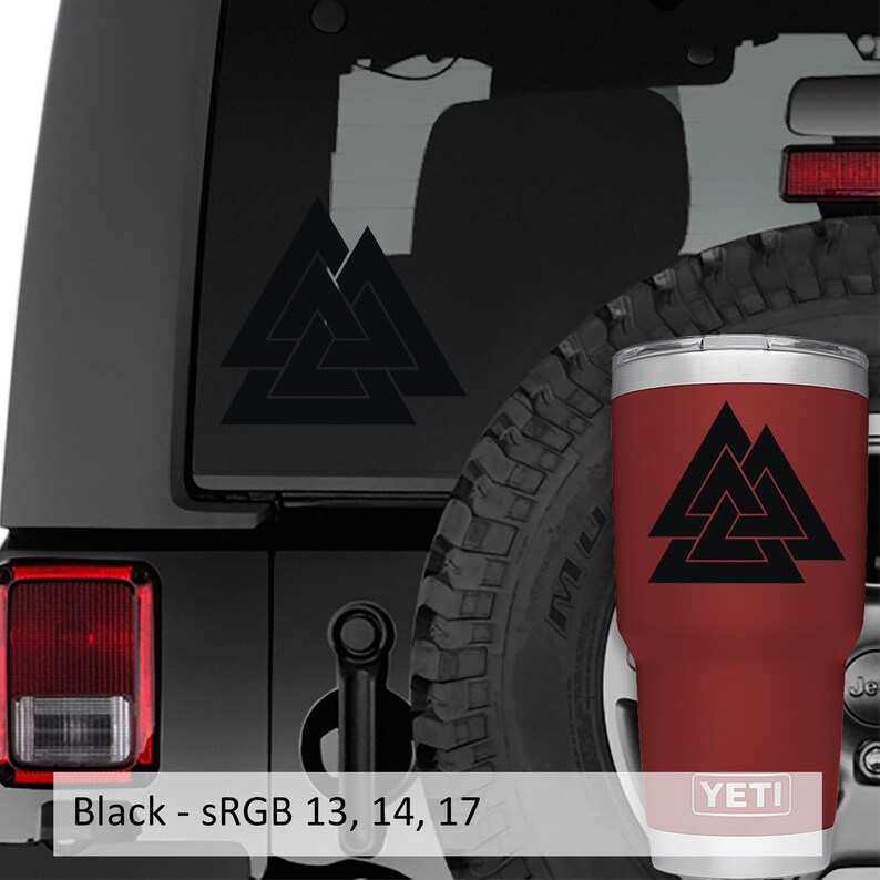 Valknut Knot of the Slain Vinyl Decal Norse Mythology Sticker for Cars ...