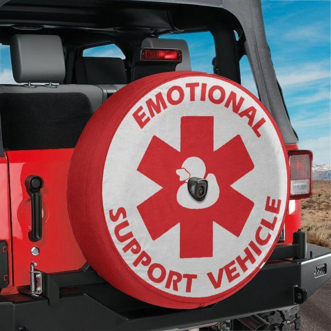Spare Tire Emotional Support Duck Spare Tire Cover With Backup Camera ...