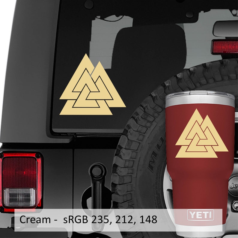 Valknut Knot of the Slain Vinyl Decal Norse Mythology Sticker for Cars ...