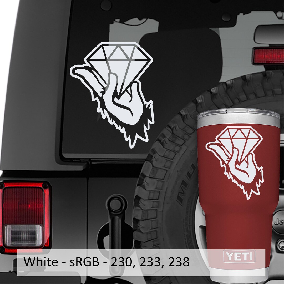Ape Nation Gorilla Diamond Hands Vinyl Decal | Meme Sticker for Laptop ...