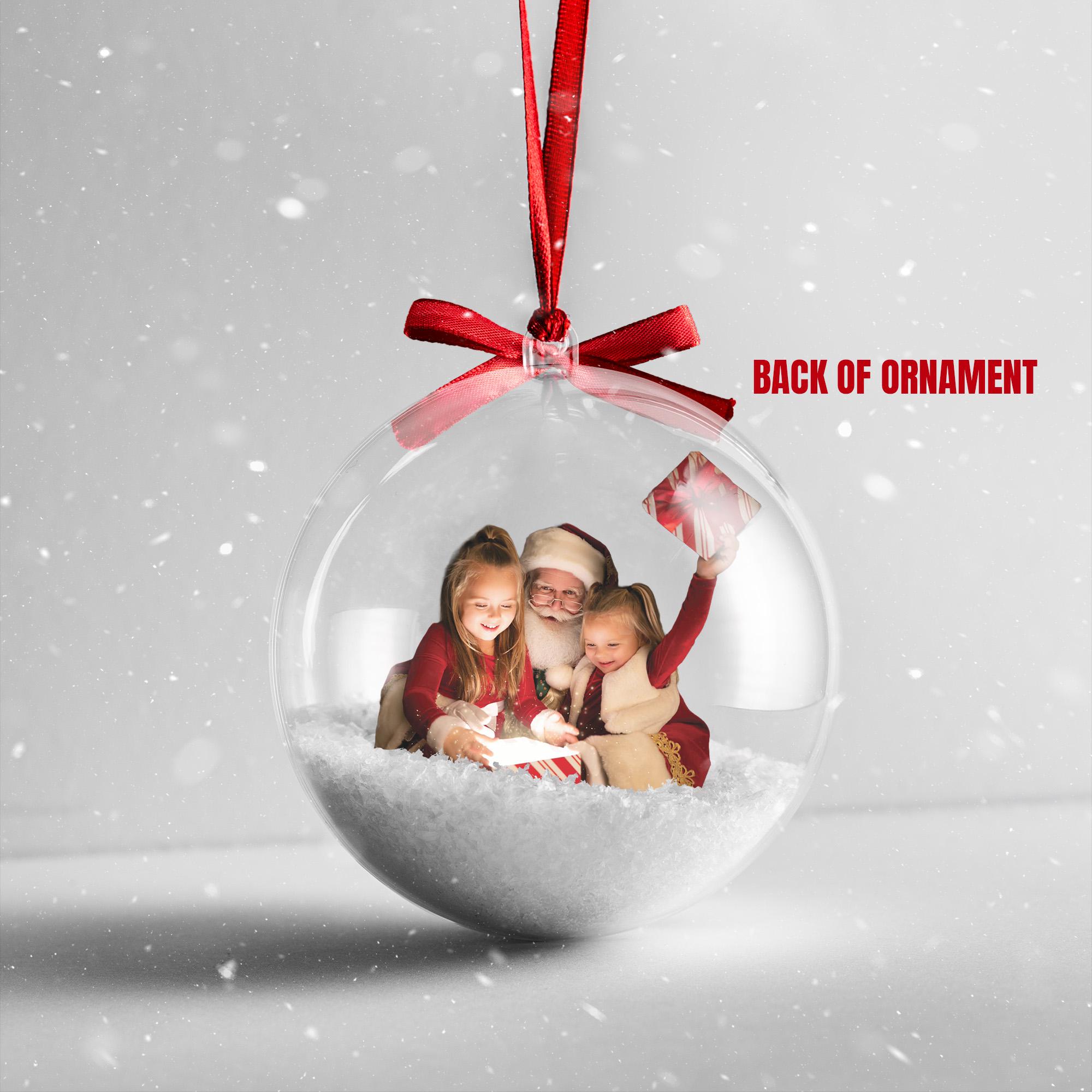 Personalized Family Photo Snowglobe Christmas Ornament Custom 3D ...