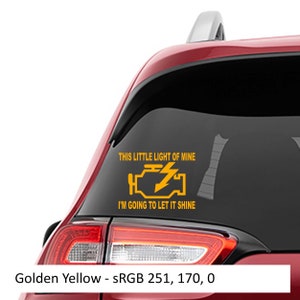 Check Engine Light Meme Vinyl Decal | Funny Car Sticker for Dashboard ...
