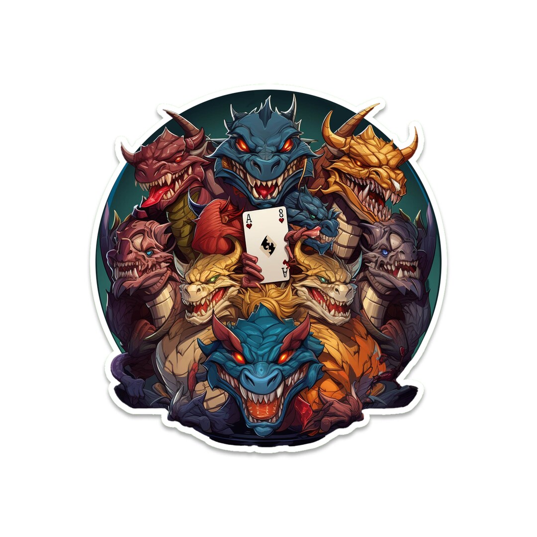 Dragons Holding Trump Card Vinyl Sticker - Etsy