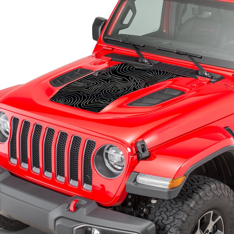 Jeep Topographic Map Hood Decals - Etsy