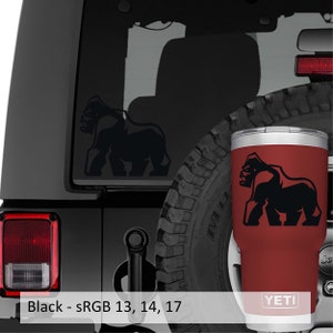 Silverback Gorilla Vinyl Decal - Etsy