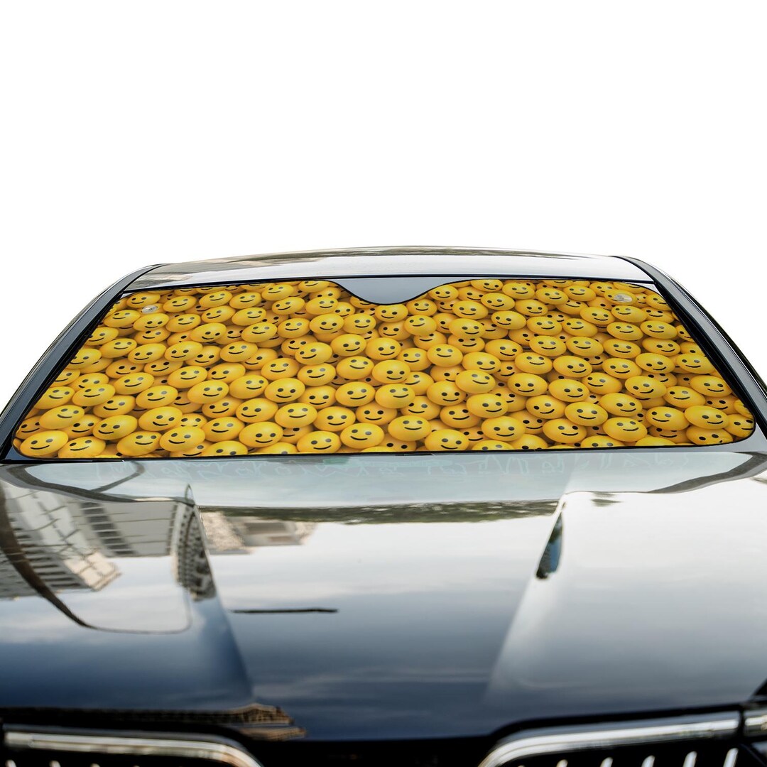 Happy Smiley Faces Car Windshield Cover Sun Shade - Etsy