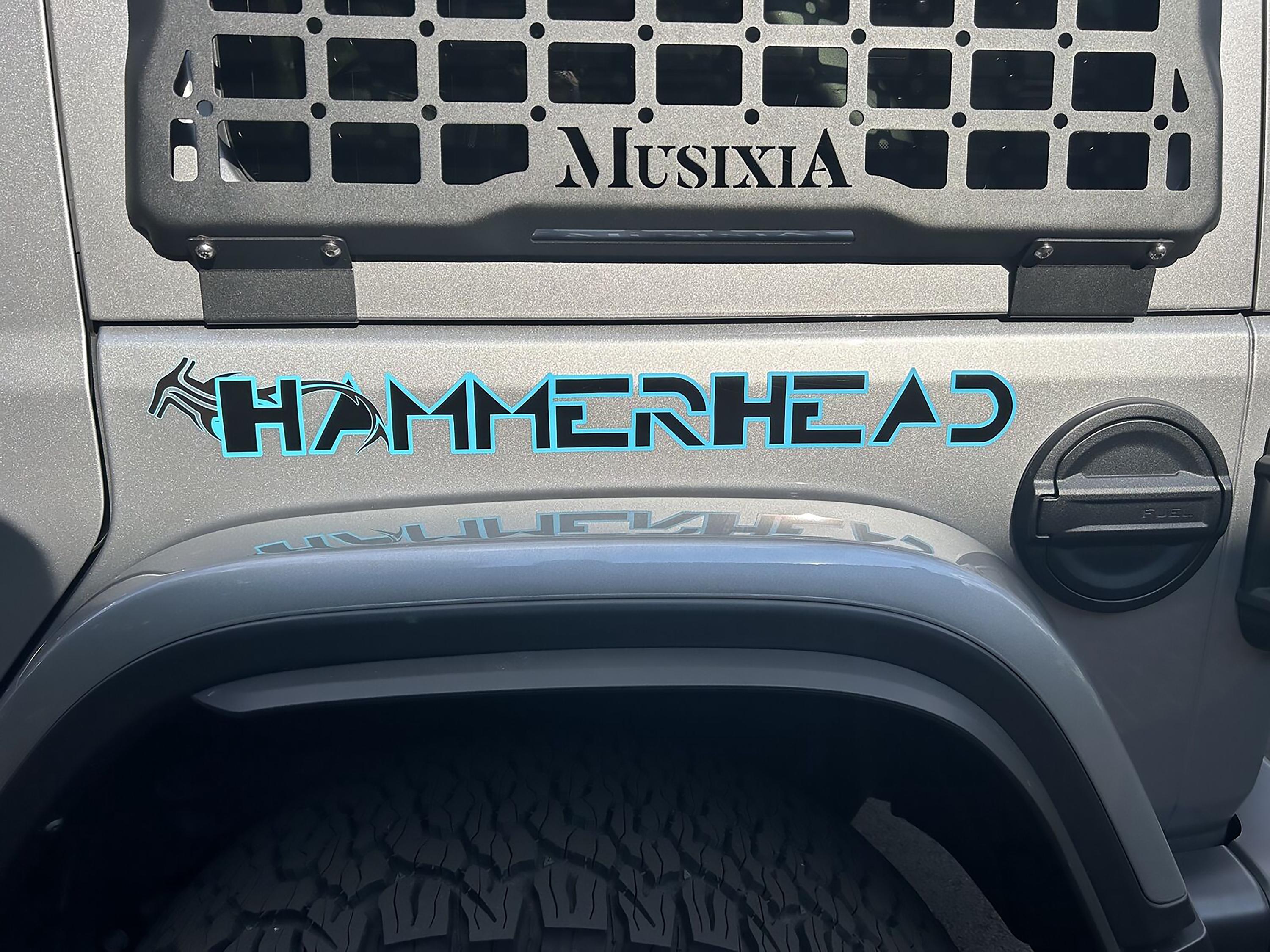 Custom Text Hood 2-color Vinyl Decals - Fits Jeep Wrangler or Gladiator ...