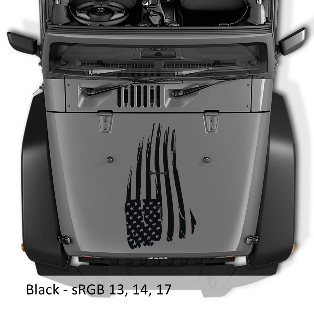 Distressed American Flag Blackout Vinyl Decal - Etsy