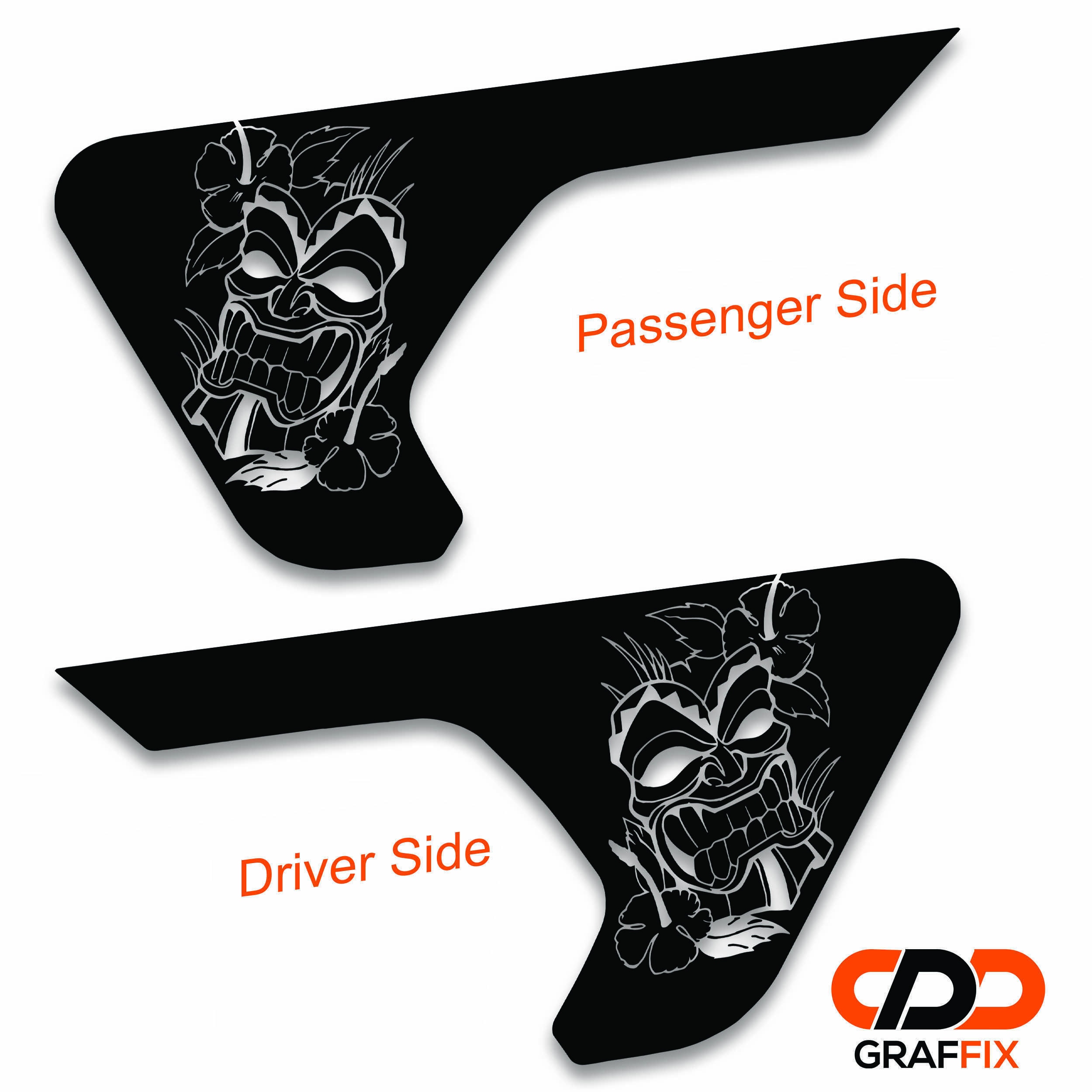 Tiki Island Mask Fender Vent Vinyl Decal - Fits Jeep Wrangler Jl/jeep ...