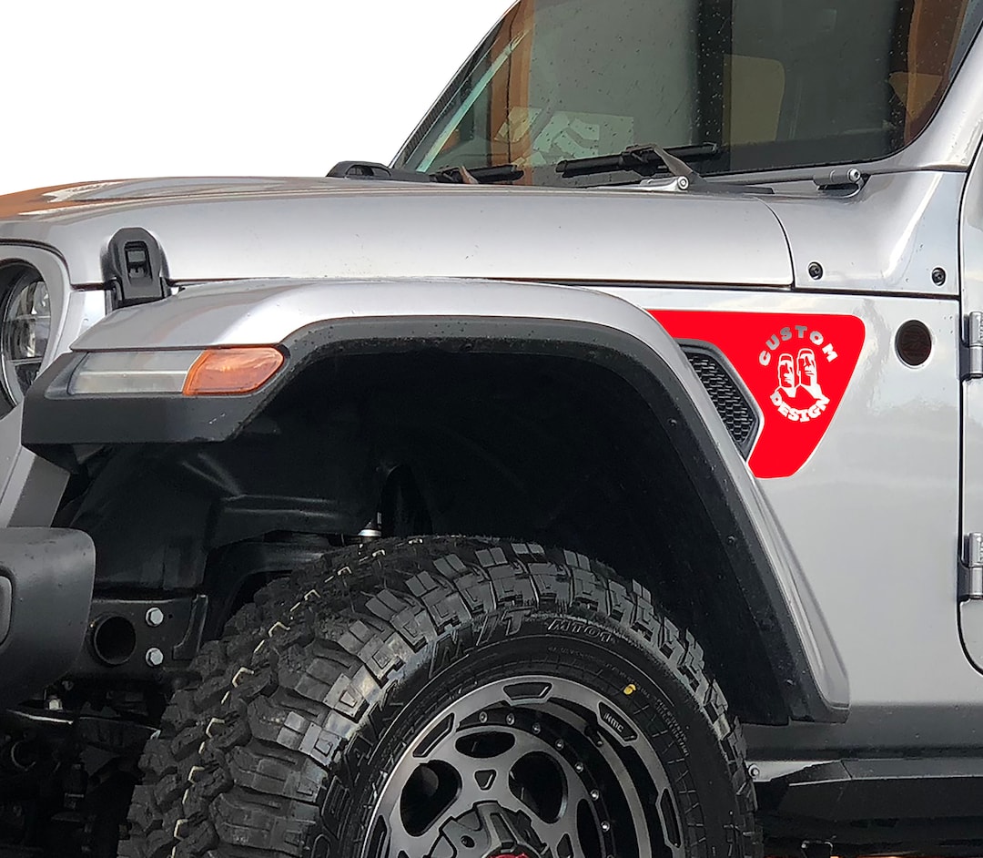 Custom Personalized Designed Fender Vent Vinyl Decal - Fits Jeep ...