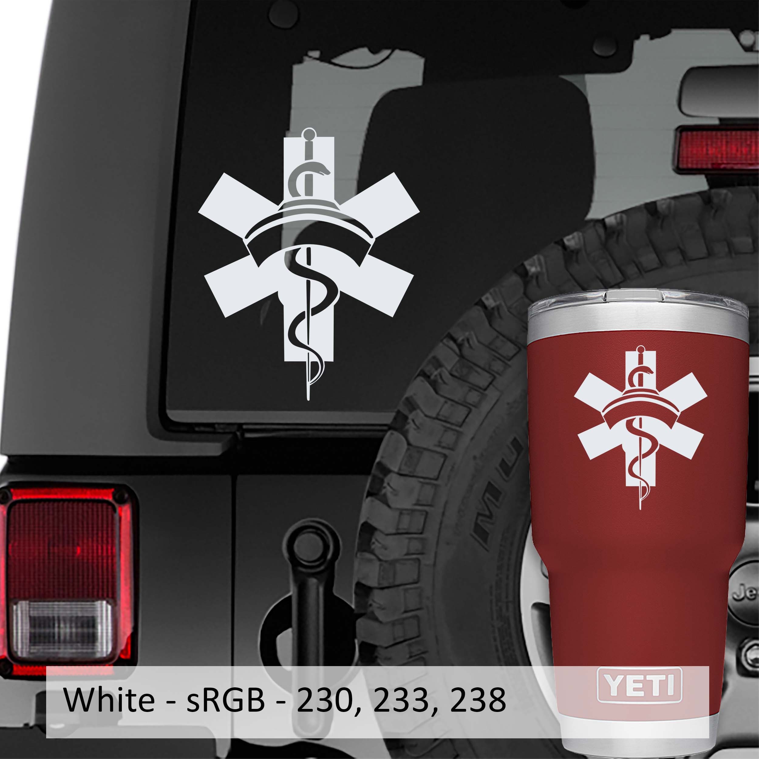Nurse Caduceus Vinyl Decal Sticker | Medical Symbol Graphic for Laptop ...